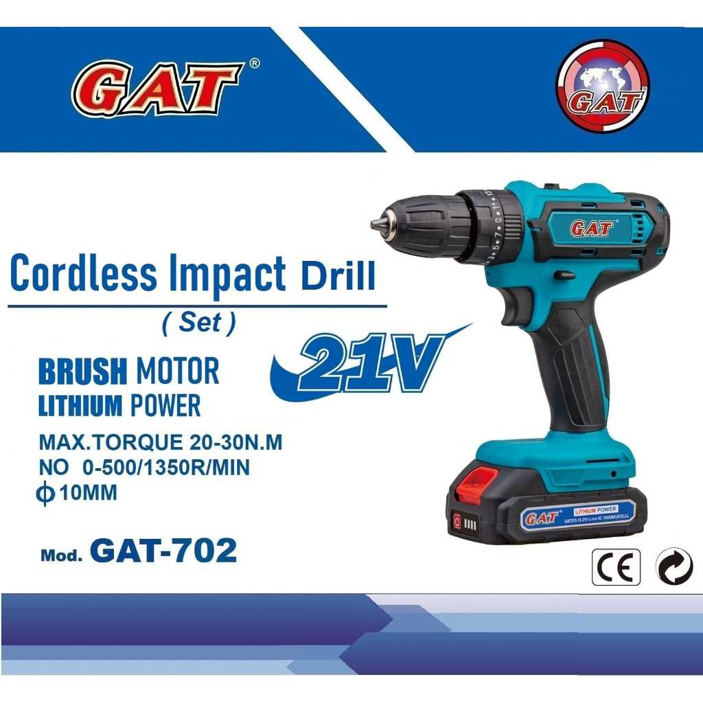 Jual Bor Gat Cordless impact 21v Type Gat-702 | Shopee Indonesia