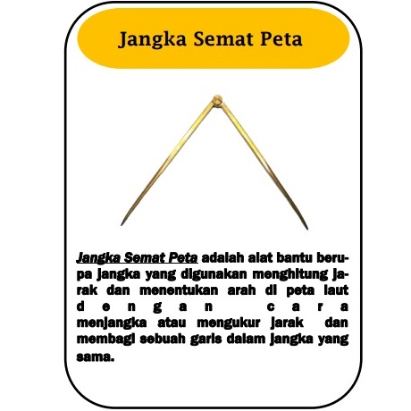 Jual Jangka Semat Peta Kapal Laut Alat Ukur Navigasi Nautical Chart ...