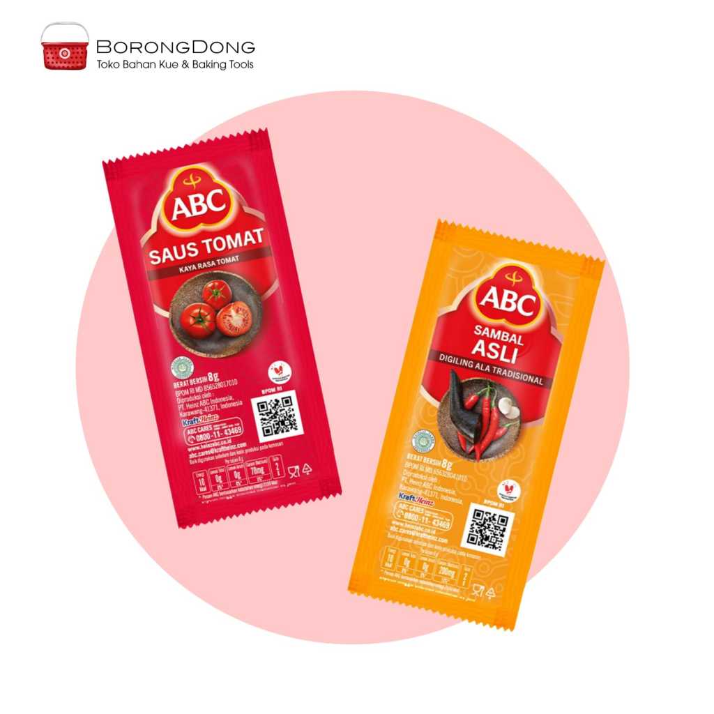 Jual ABC Saos Sambal & Saos Tomat Sachet (1 pack isi 22 pcs) | Shopee ...