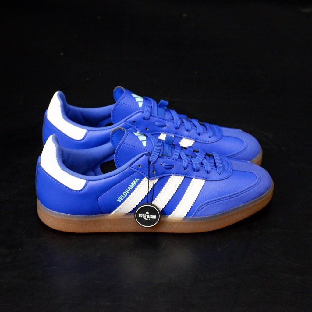 Jual Adidas The VELOSAMBA Vegan Cycling Shoes Lucid Blue White Gum Mens ...