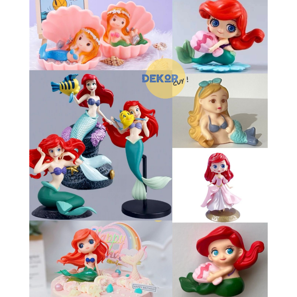 Jual TOPPER KUE FIGURE ARIEL THE LITTLE MERMAID FULL perlengkapan kue ...
