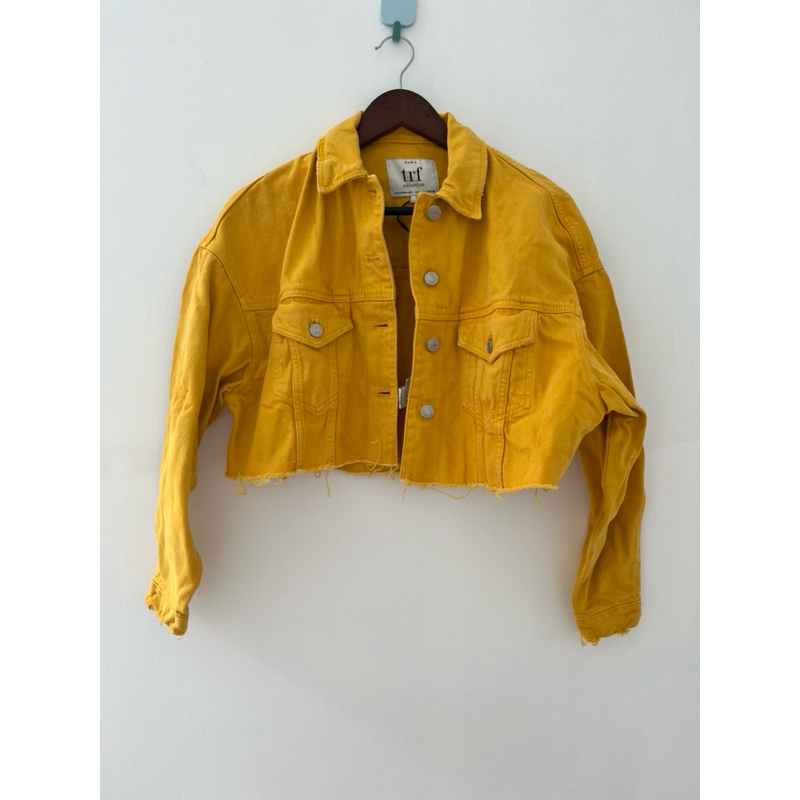 Jual ZARA Yellow Denim Jacket | Shopee Indonesia