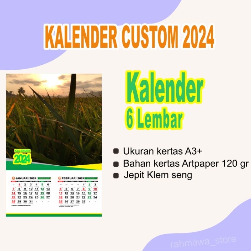 Jual Kalender Custom 2024 | Shopee Indonesia