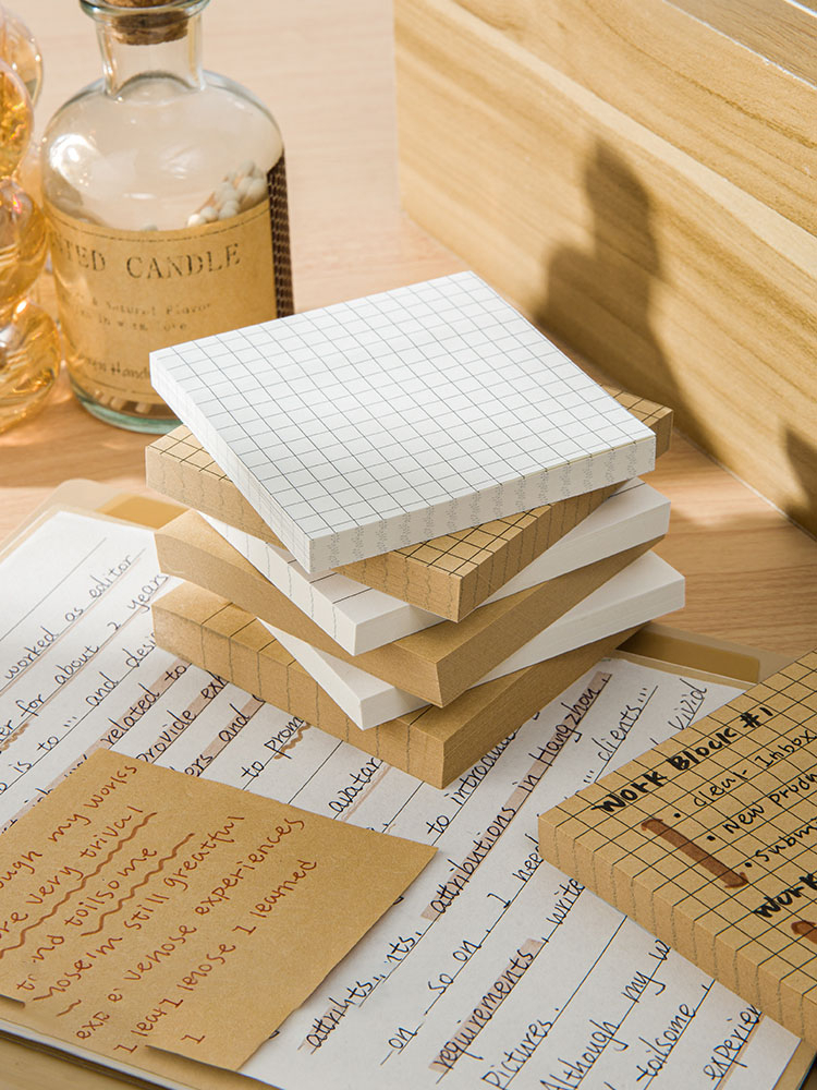 Jual STICKY NOTE NOTES MEMO KRAFT PAPER SERIES BROWN WHITE BASIC ...