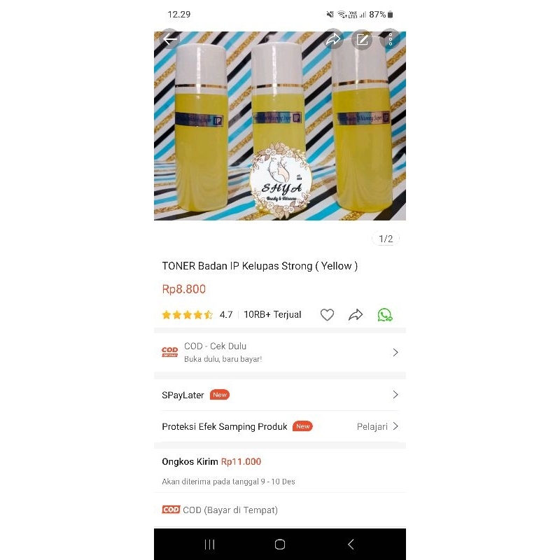 Jual TONER BADAN KELUPAS IP ( KUNING ) | Shopee Indonesia