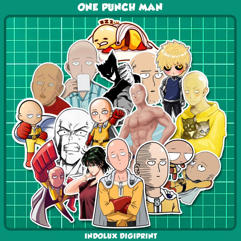 Jual Sticker One Punch Man 37 Pcs Saitama Oppai Stiker Anime Anti Air ...