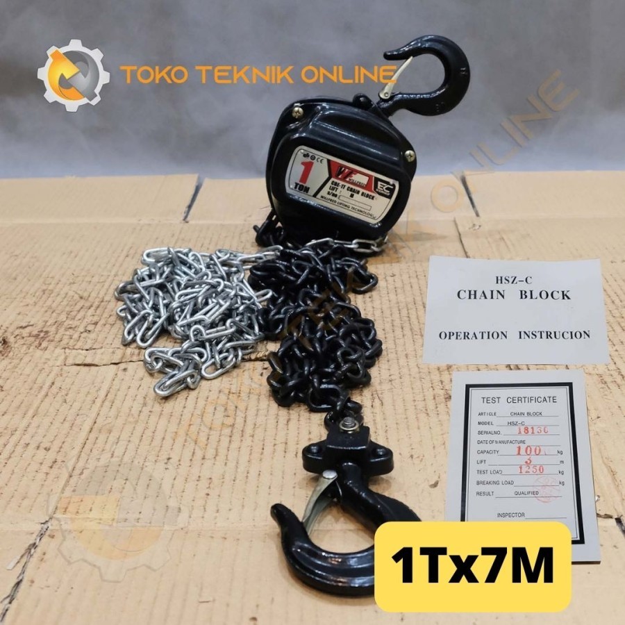 Jual Willfred Chain Block / Chain Hoist / Katrol EC - 1 TON x 7 M ...