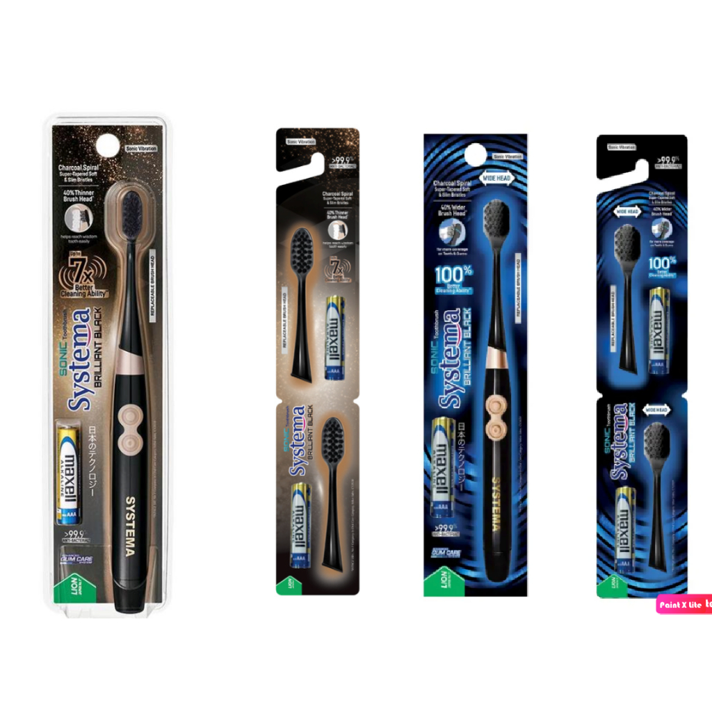 Jual Systema Sonic Electric Toothbrush SIkat Gigi Brilliant Black Wide ...