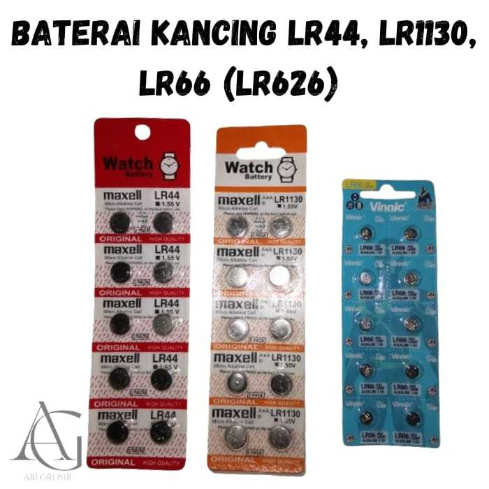 Jual Battery Kancing Baterai Baterai Maxell Lithium LR44/ LR1130 dan Vinnic Kalkulator Baterai ...