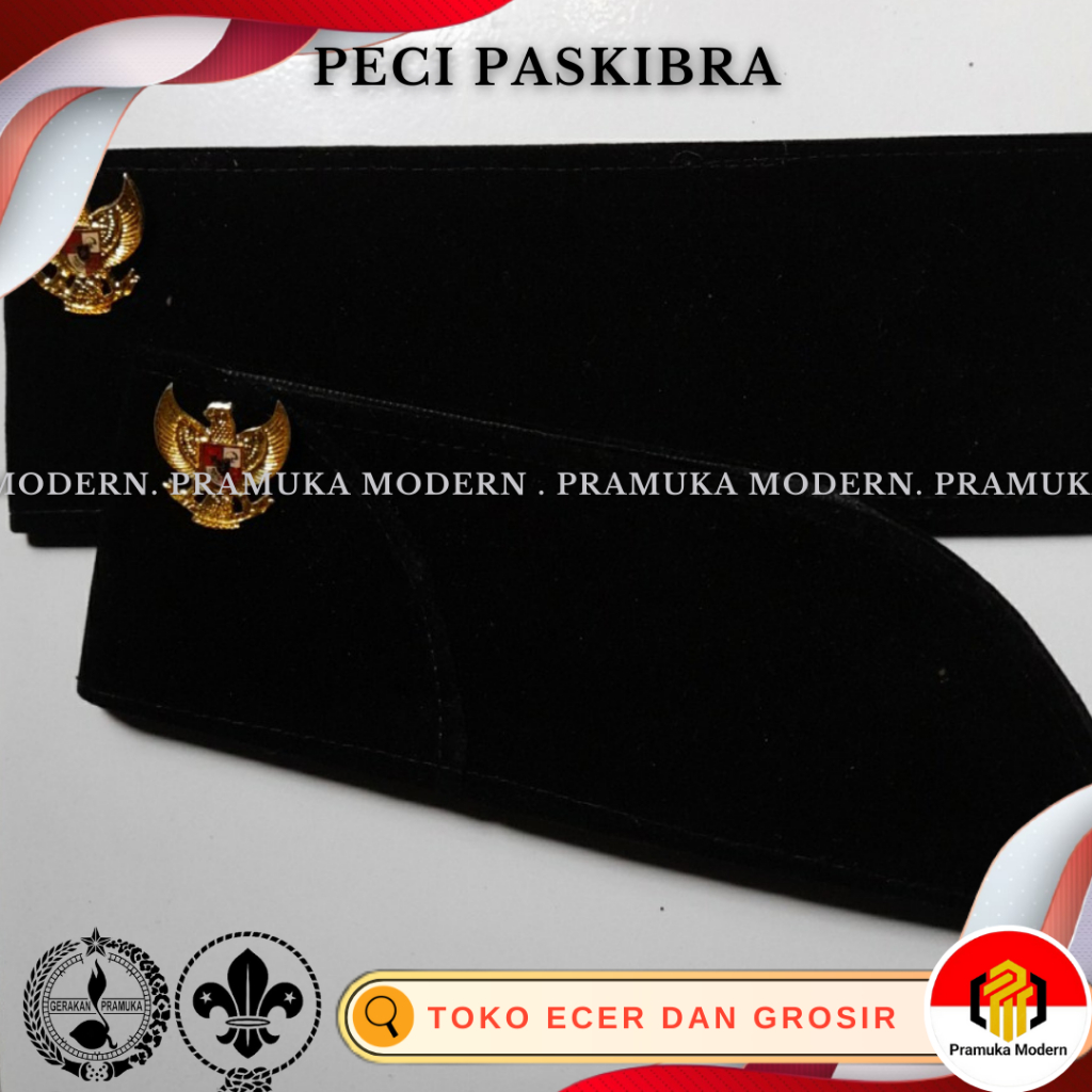 Jual Peci paskibra putra putri + pin garuda lengkap paskibraka wanita ...