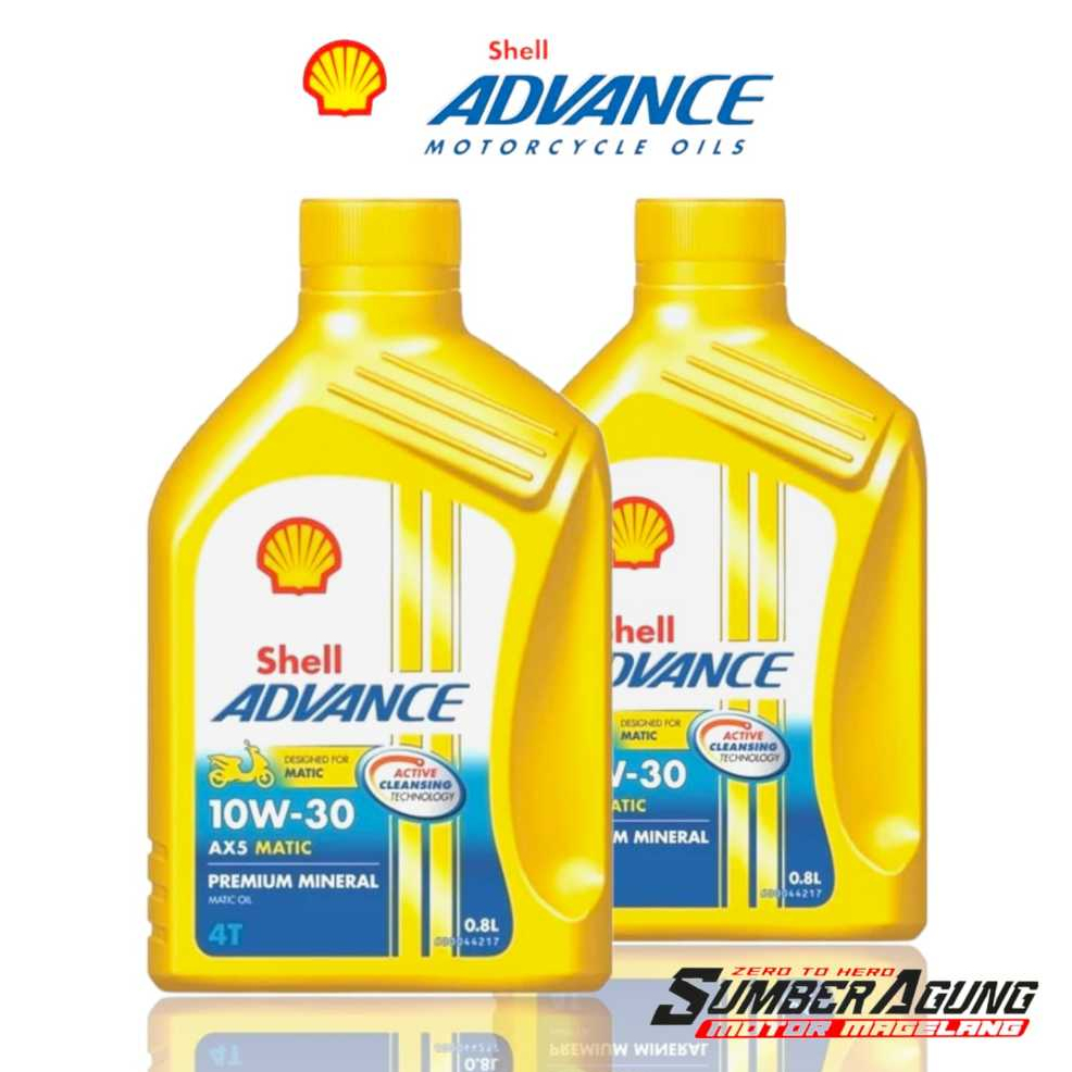 Jual OLI SHELL ADVANCE AX5 SC 10W-30 0.8L SCOOTER MATIC JAMIN ORI | Shopee Indonesia