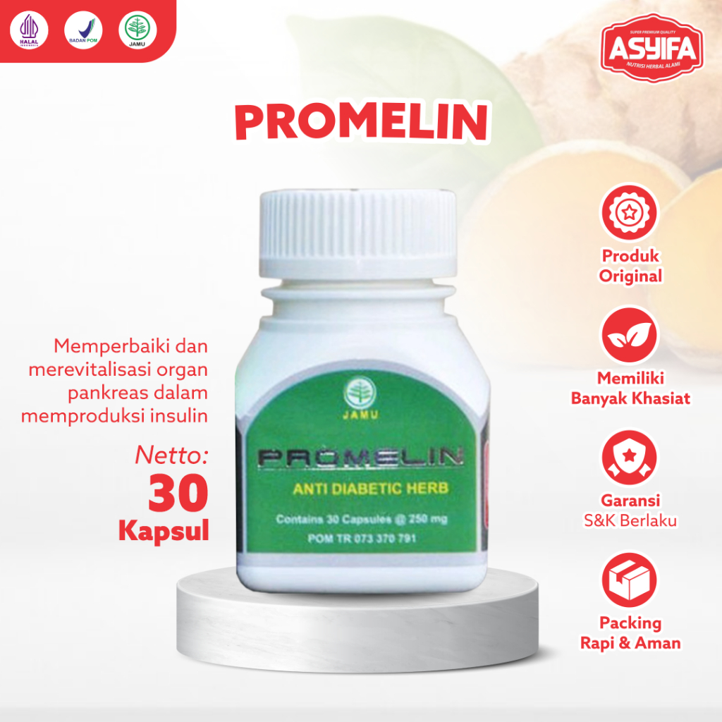 Jual Promelin Herbamed Isi 30 Kapsul Obat Herbal Kencing Manis Diabetes ...