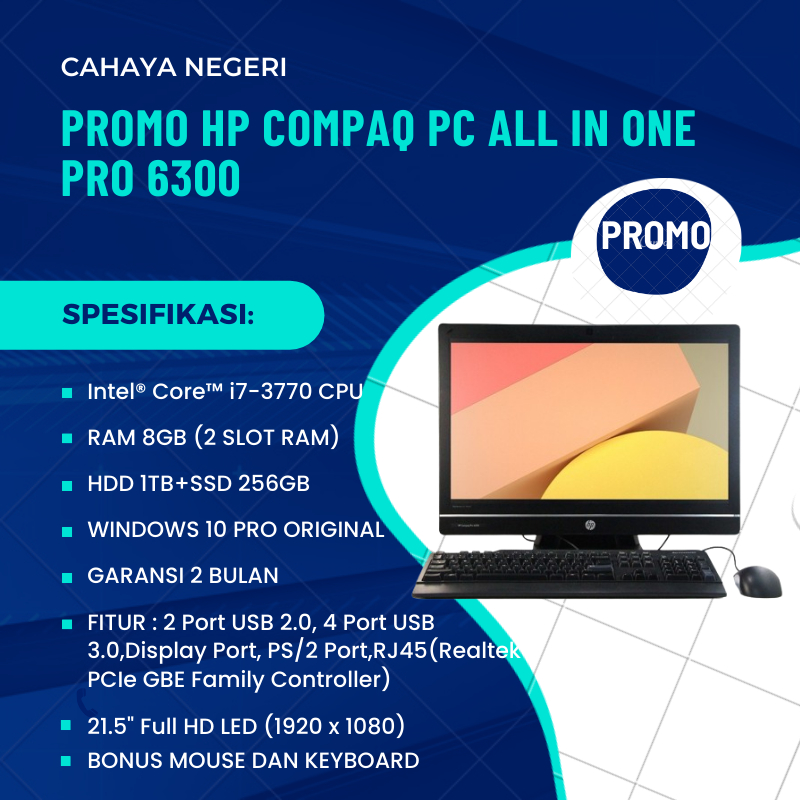 Jual PROMO PC AIO DESKTOP HP Compaq All in One Pro 6300 INTEL CORE i7 ...