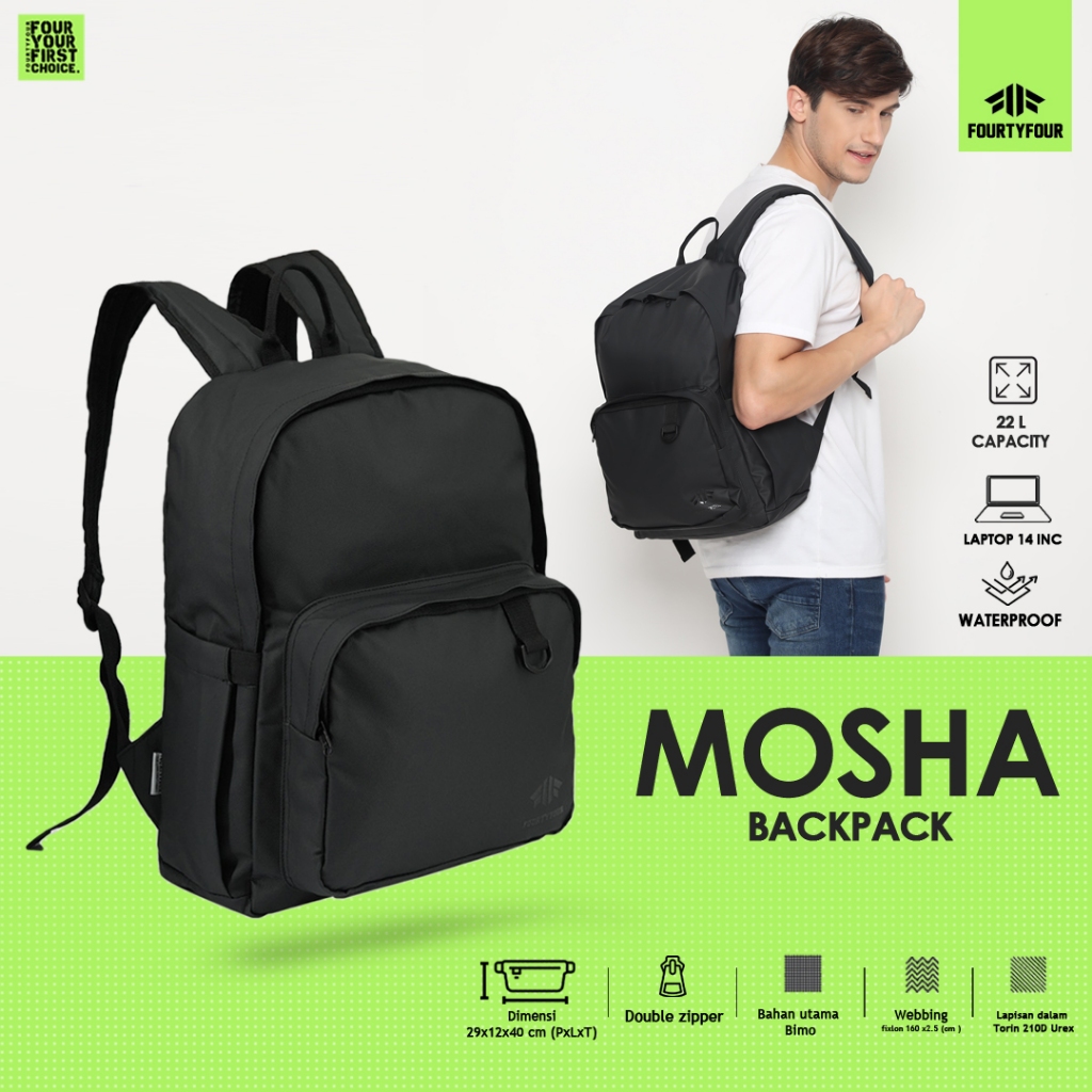 Jual FOURTYFOUR MOSHA - Tas Ransel Pria Waterproof Premium - Backpack ...