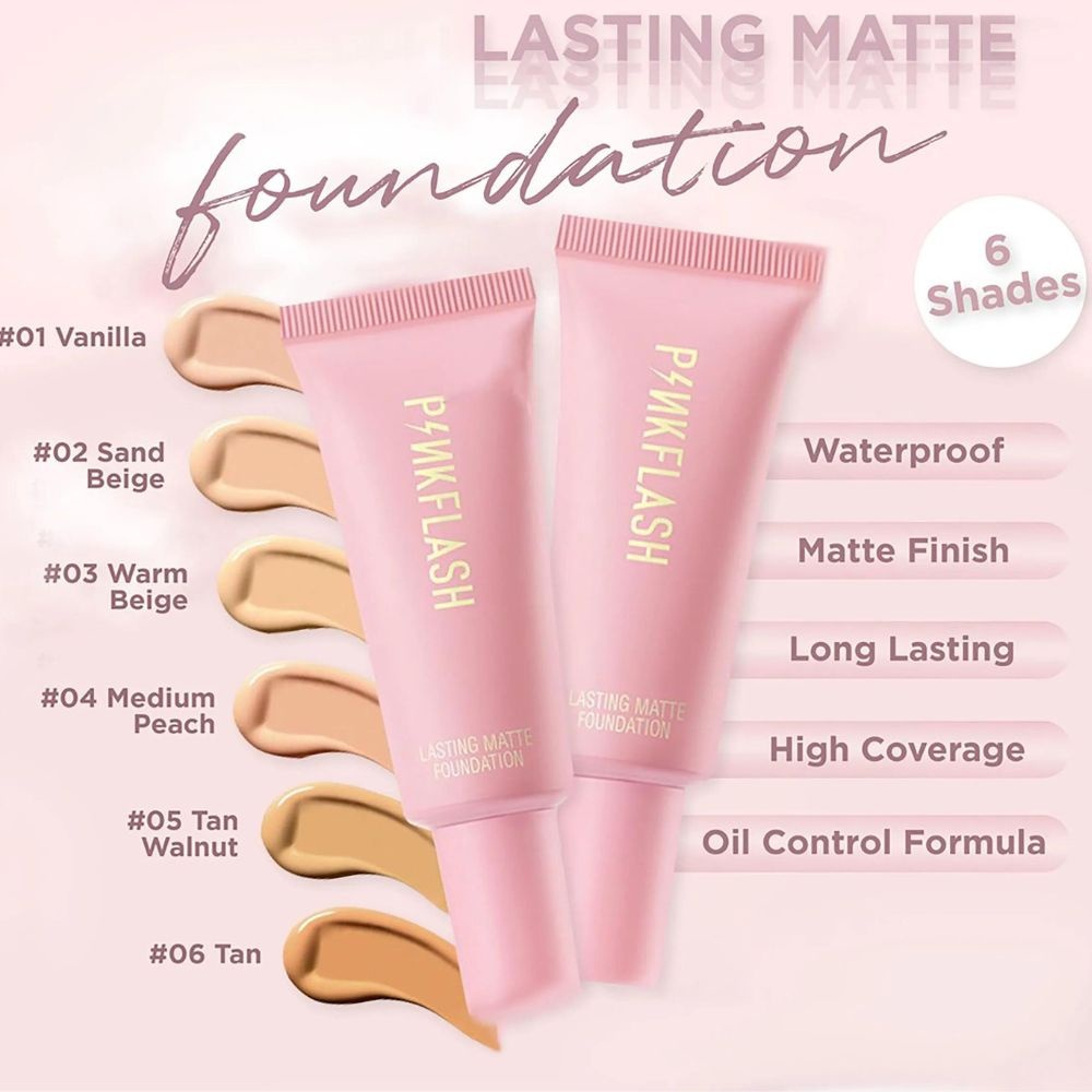 Jual Pinkflash Lasting Matte Foundation Shopee Indonesia