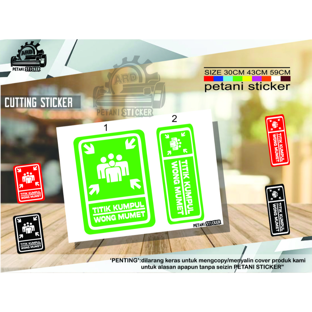 Jual stiker sticker mobil kaca body universal titik kumpul wong mumet ...