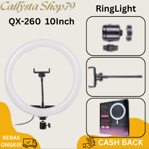 Jual Ring Light QX-260 10" Inch Lampu LED | Shopee Indonesia