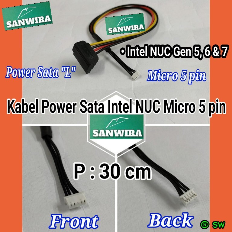 Jual Kabel Power Sata Intel NUC / Kabel SATA "L" Intel NUC / SATA Cable ...