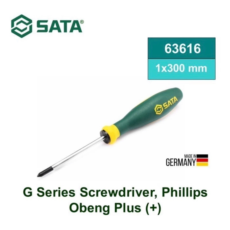 Jual SATA OBENG PLUS #1 X 300 MM 63616 - G SERIES SCREWDRIVER PHILLIPS ...