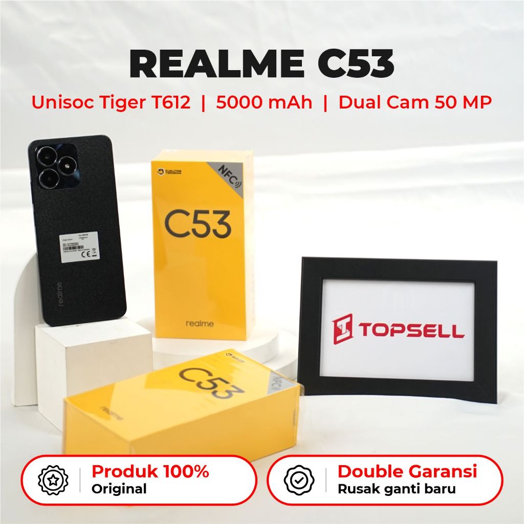 Jual Realme C53 6/128GB NFC [+6GB Extended Ram] Original Garansi Resmi 1 Tahun | Shopee Indonesia