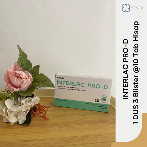 Jual INTERLAC PRO D Lozenges Tablet Hisap Rasa Apel - 3 Blister @ 10 ...