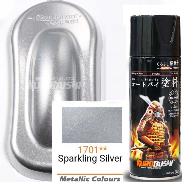 Jual Pilok Pilox Cat Semprot Samurai Paint Kurobushi Sparkling Silver / Silver Metalik (1701 ...