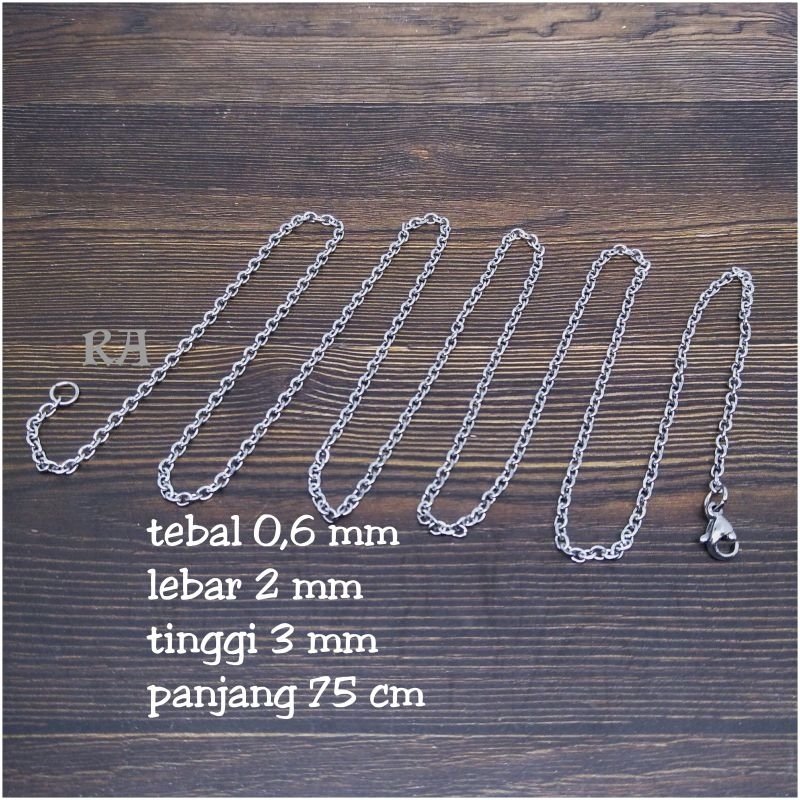 Jual kalung rantai kapal scrub titanium (stainless stell) | Shopee ...