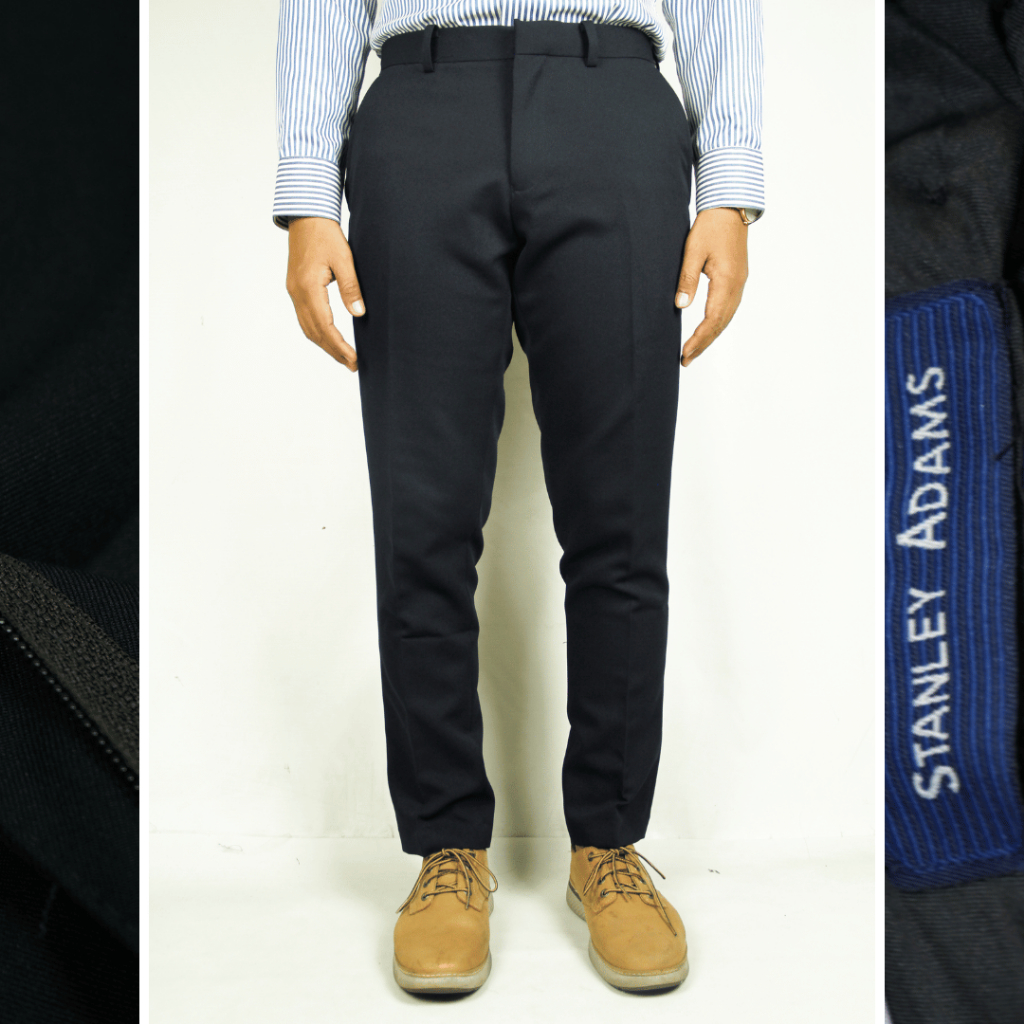 Jual Celana Pria Formal STANLEY ADAMS Hitam Polos Reguler Fit | Black ...