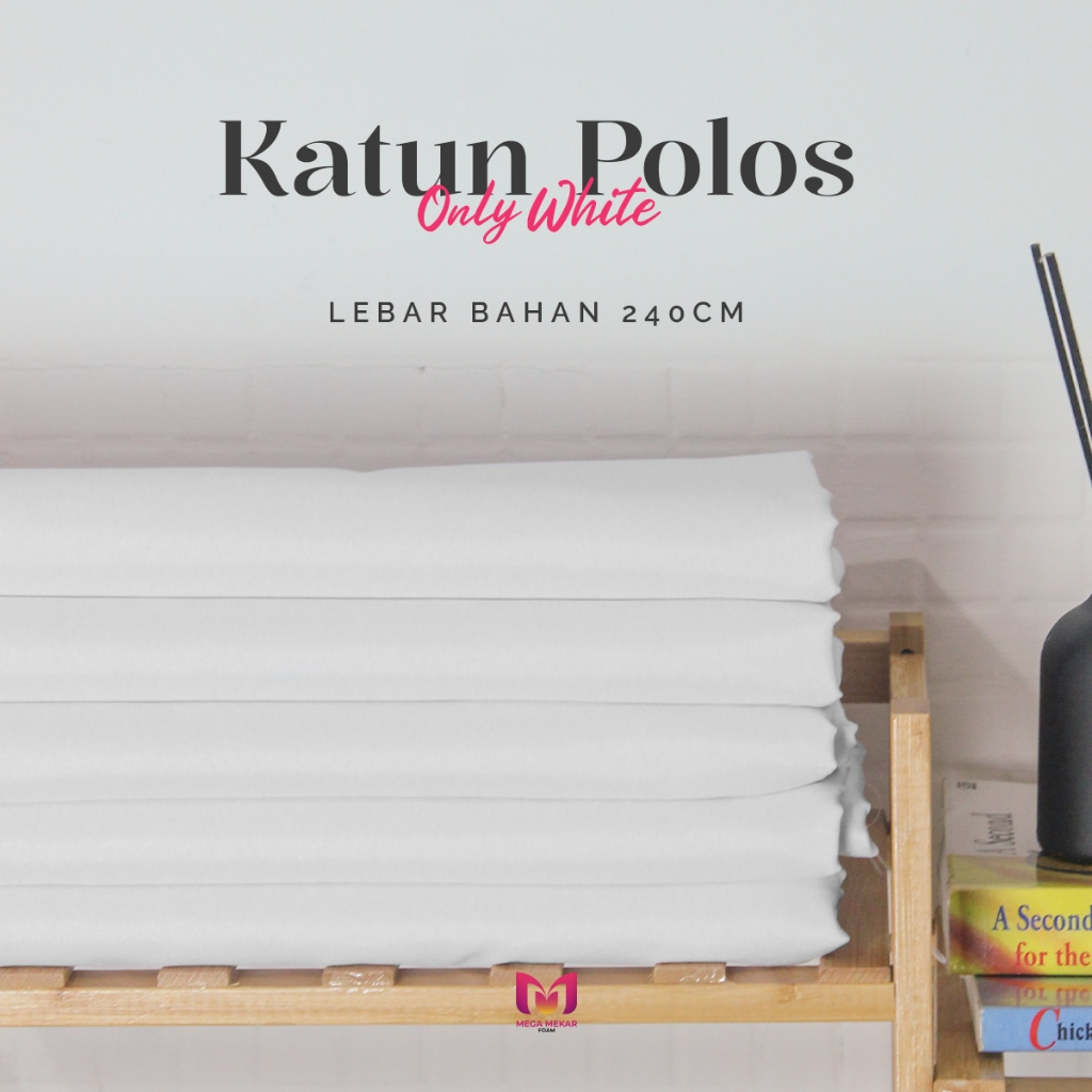 Jual Promo Grosir kain 1 ROLL 120m kain katun polos putih dan warna ...