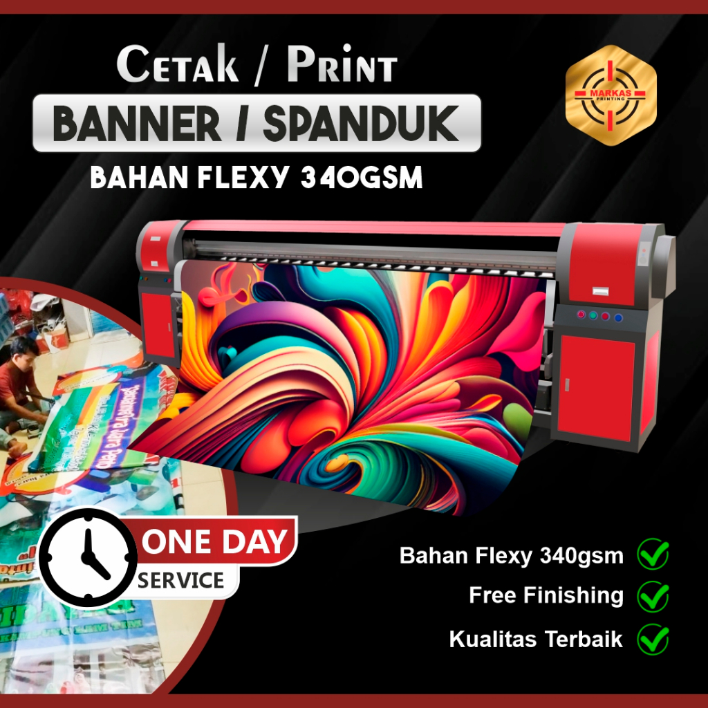 Jual Spanduk Custom Bahan Tebal Flexy 340gr | Shopee Indonesia