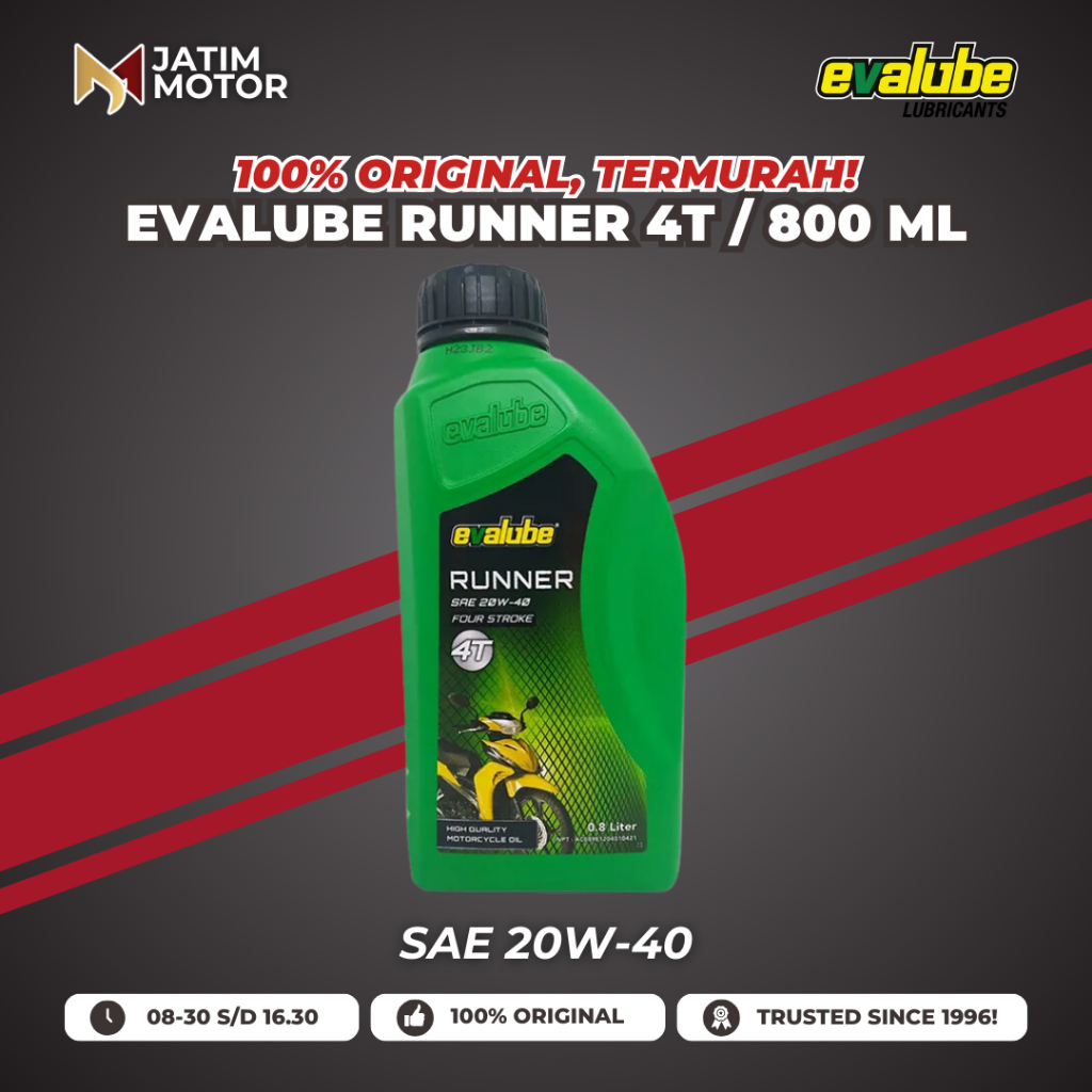 Jual Oli Evalube 4T SAE 20W-40 800 ML/ 0.8 LT Original | Shopee Indonesia