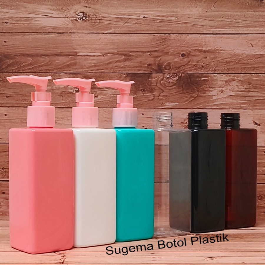 Jual BOTOL PUMP 250 ML 250ML BOTOL SERUM 250 ML BOTOL POMPA 250ML MODEL KOTAK TUTUP PUMP LOTION ...