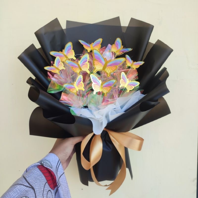 Jual Buket kupu-kupu free LED | butterfly bouquet | flower bouquet ...