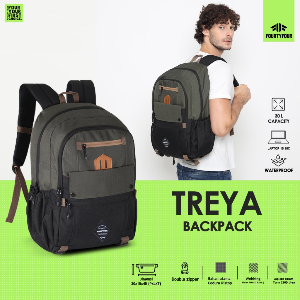 Jual FOURTYFOUR TREYA - Backpack Pria Premium - Ransel Pria Premium | Shopee Indonesia