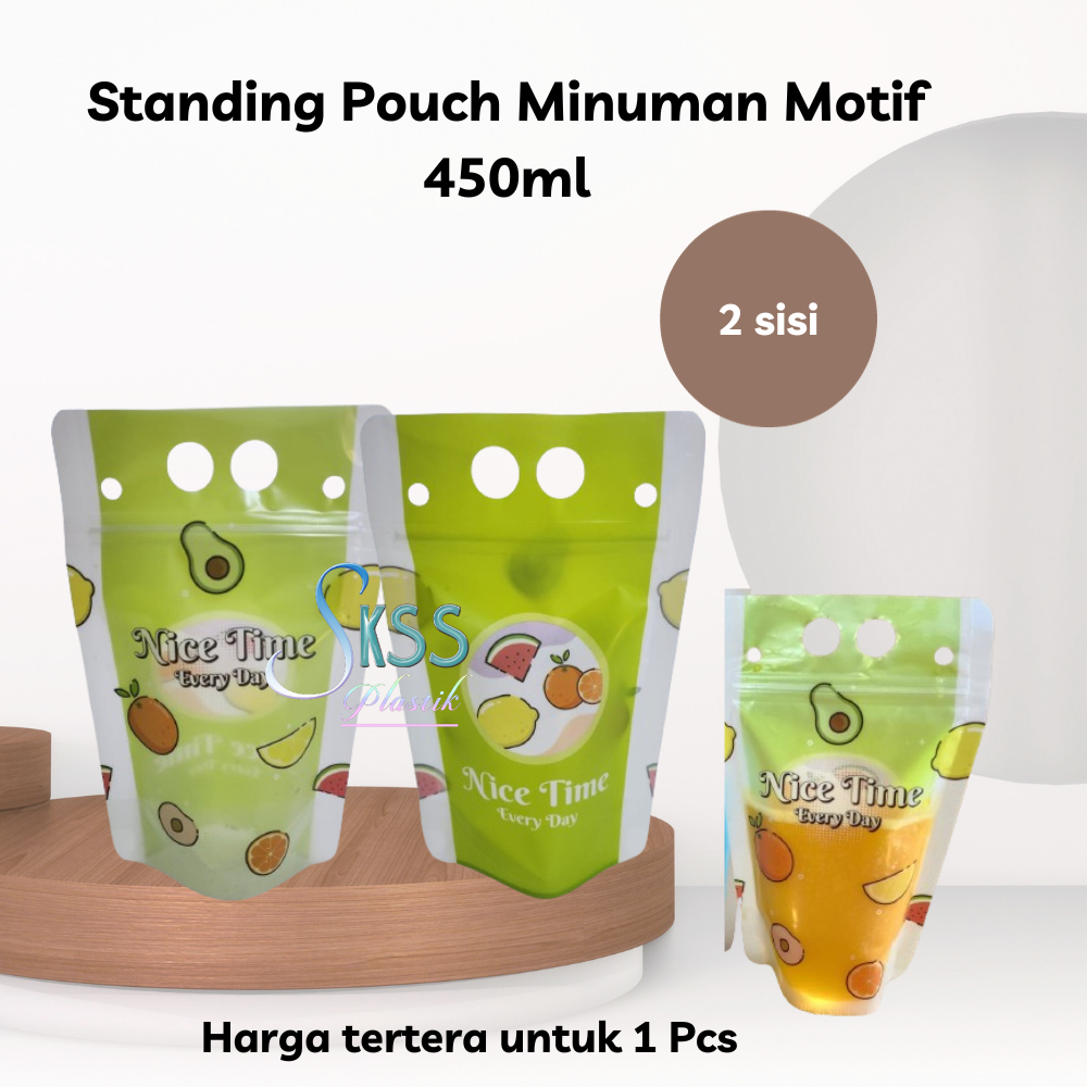 Jual Standing Pouch Matte Ziplock Kemasan Minuman Kekinian 450ml 500ml ...