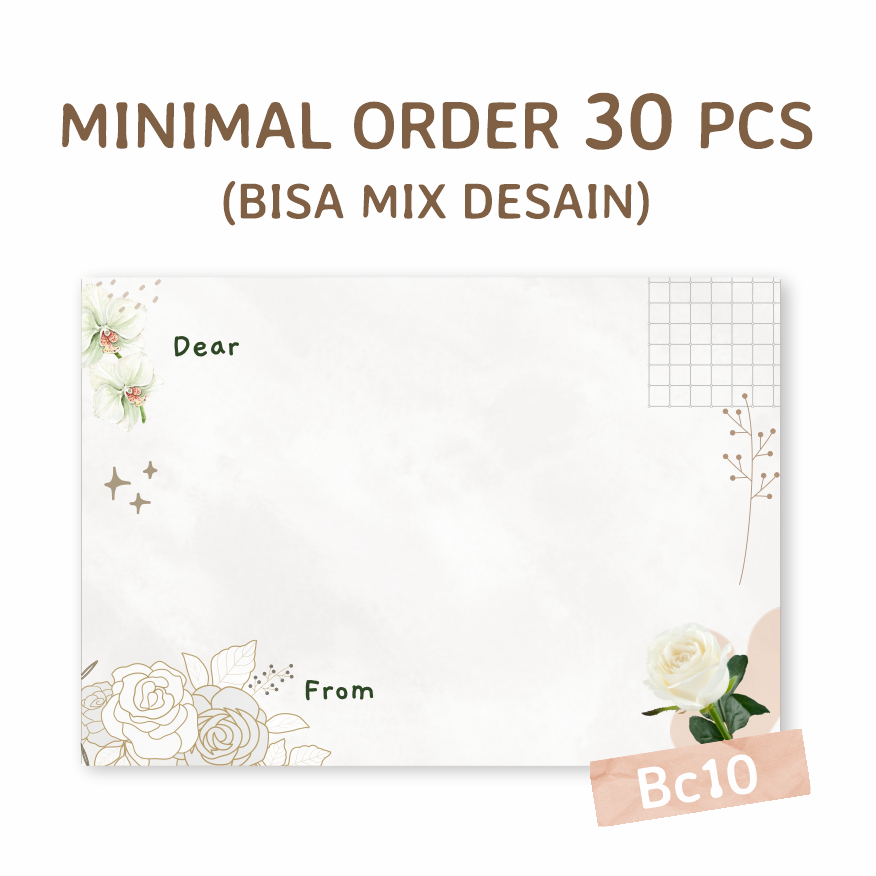 Jual MINIMAL 30 pcs | Kartu Ucapan Kosong Hadiah | Blank Gift Card ...