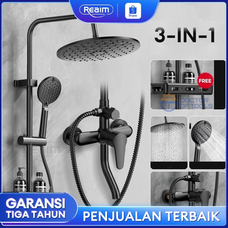 Jual Reaim Shower Tiang HitamShower Column Shower Tiang Set Panas ...