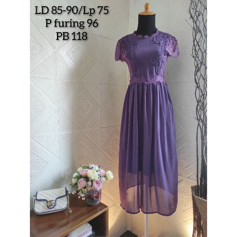 Jual Dress kondangan/Dress pesta/Dress brukat/Dress tile | Shopee Indonesia