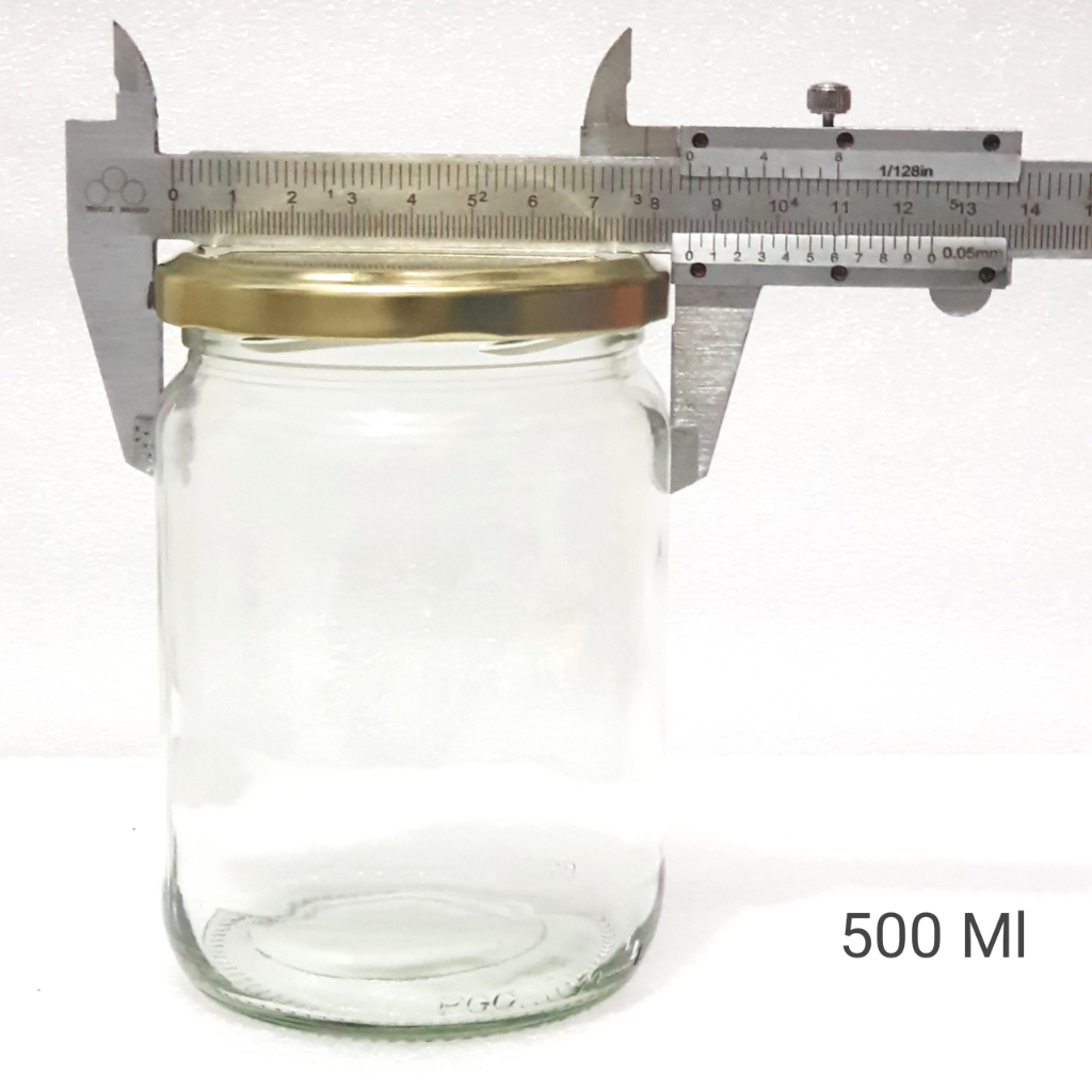 Jual / 10 PCS 500ML Botol jar kaca 500 ml new + tutup seng / Botol jar ...