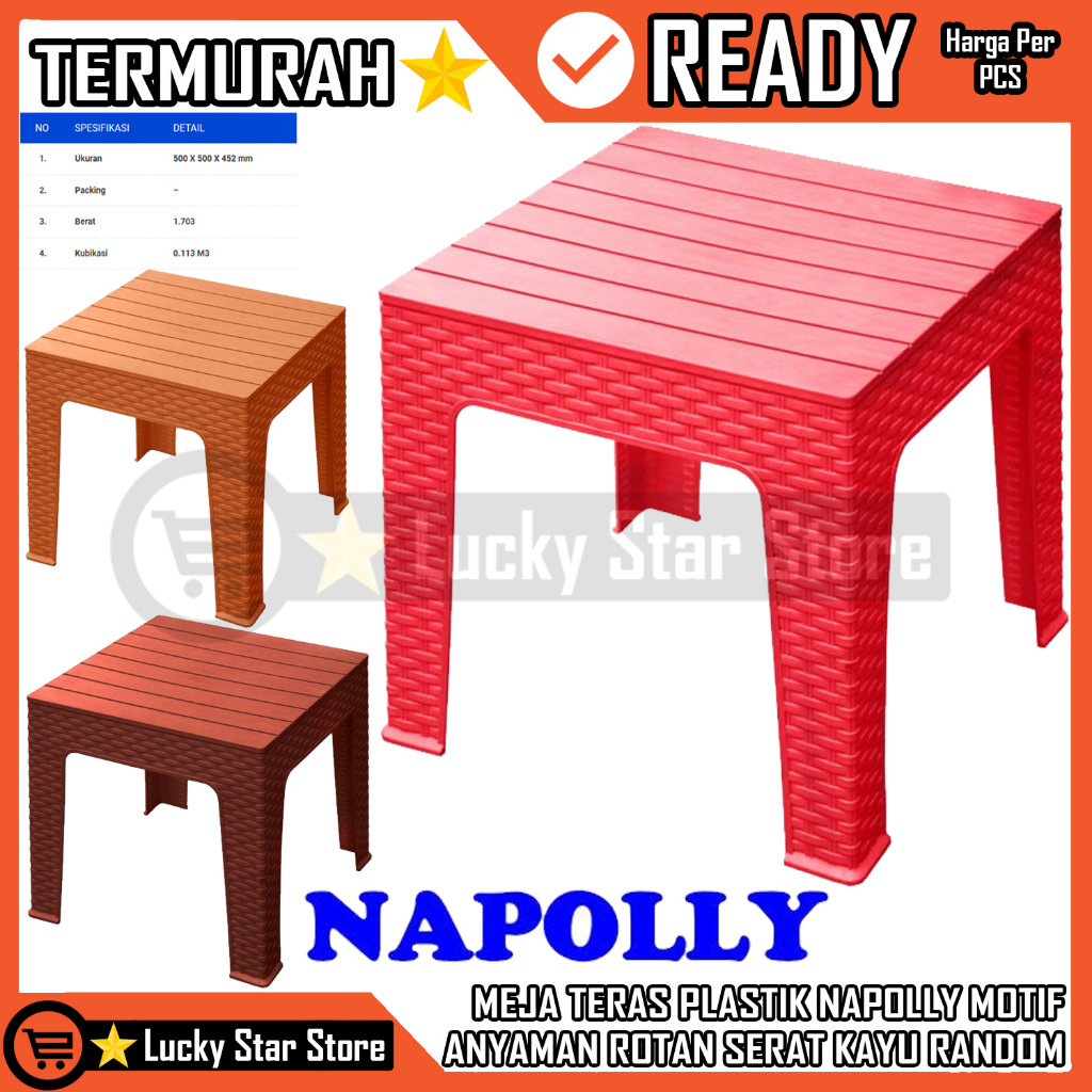 Jual Napolly Meja Mapan 45 Teras Coffee Table Tamu Plastik Motif ...