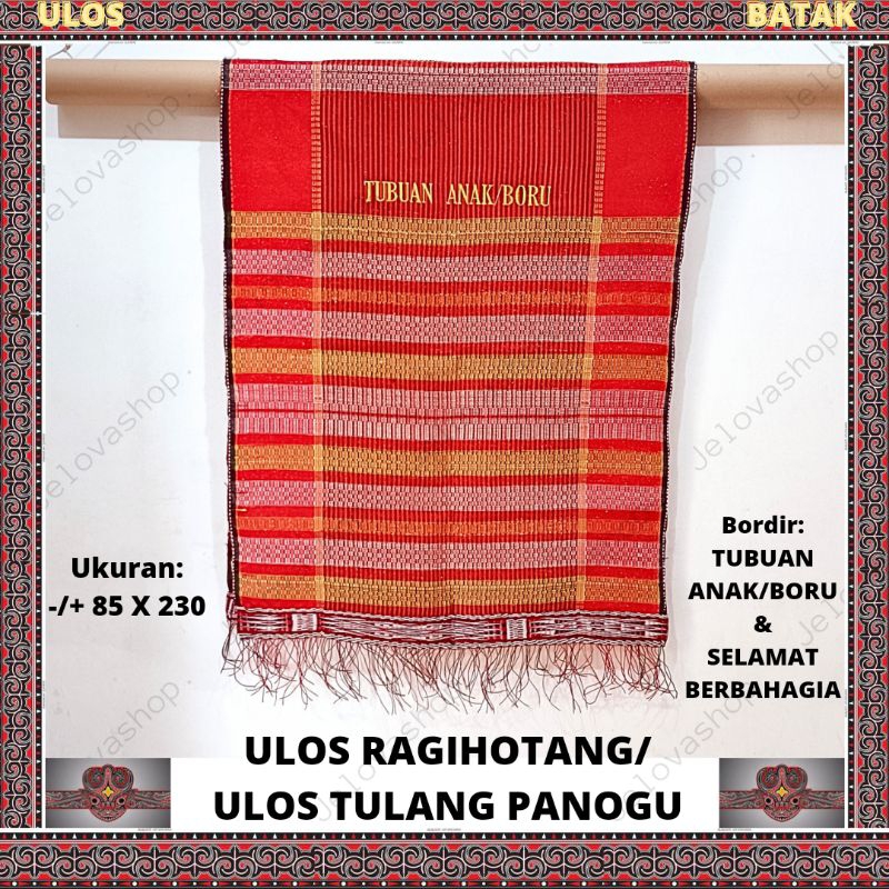 Jual (ULOS BATAK)ULOS RAGIHOTANG PANOGU/ULOS TULANG/ RAGIHOTANG BORDIR ...