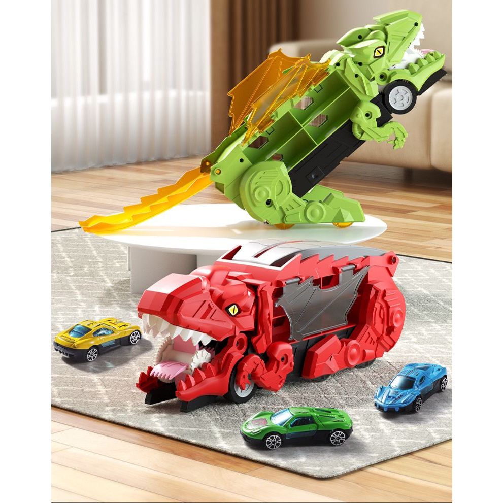 Jual Mainan anak Mobil Truk Dinosaurus Kontainer Slide Storage Car ...