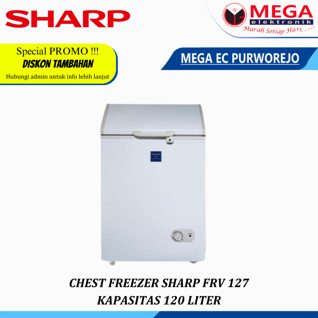 Jual CHEST FREEZER SHARP FRV 127 KAPASITAS 120 LITER | Shopee Indonesia