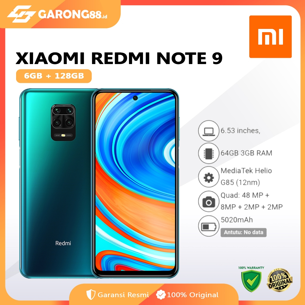 Jual Xiaomi Redmi Note 9 Ram 6/128 Garansi Resmi indonesia - Unit Only ...