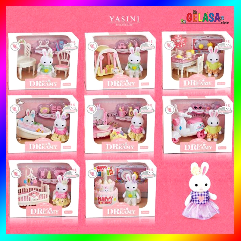 Jual Gelasa Yasini Rabbit Doll House | Shopee Indonesia