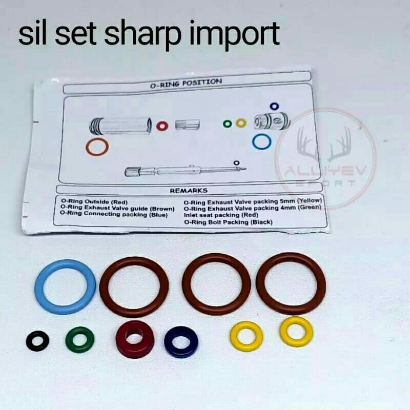Jual oring kit tabung od 22 / oring set / silset / sil set / seal / sil ...