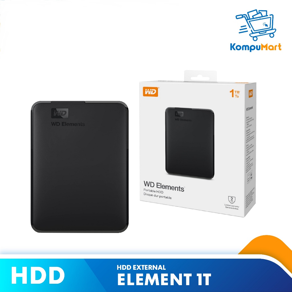 Jual Hardisk External Element 1TB / hdd penyimpanan eksternal WD elements usb3.0 | Shopee Indonesia