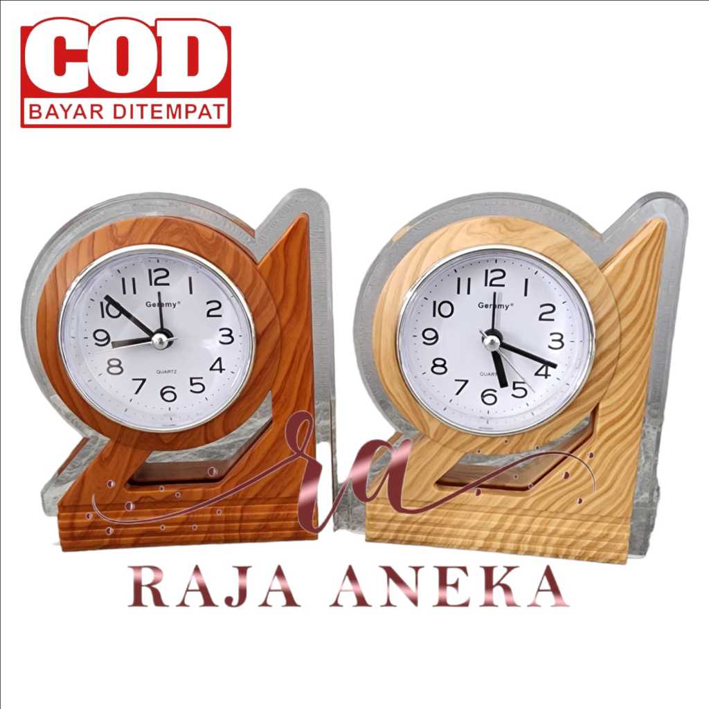 Jual Jam Beker Weker Alarm Minimalis Model Kayu muda Kayu tua Bunyi ...
