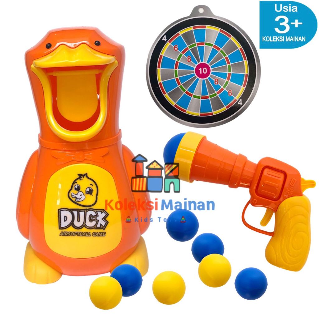 Jual Km hungry duck shooting game mainan edukasi anak pistol bola ...