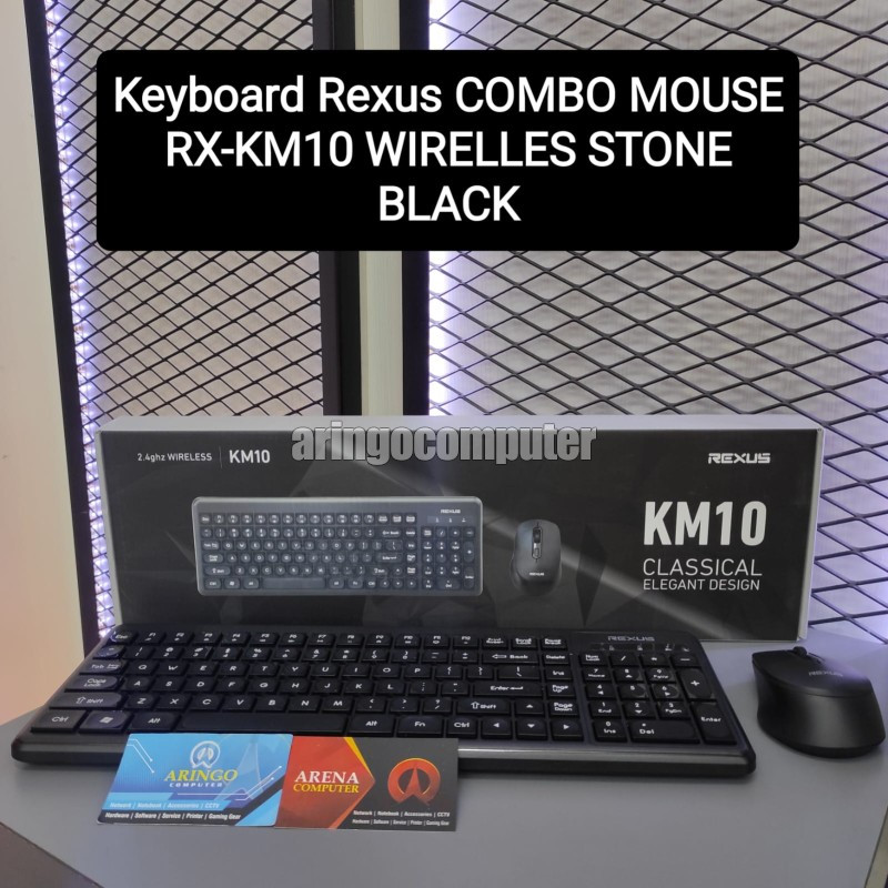 Jual Keyboard Rexus COMBO MOUSE RX-KM10 WIRELLES STONE BLACK | Shopee ...